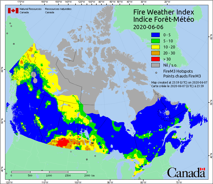 Canadian Wildland Fire Information System | Fire M3 Hotspots