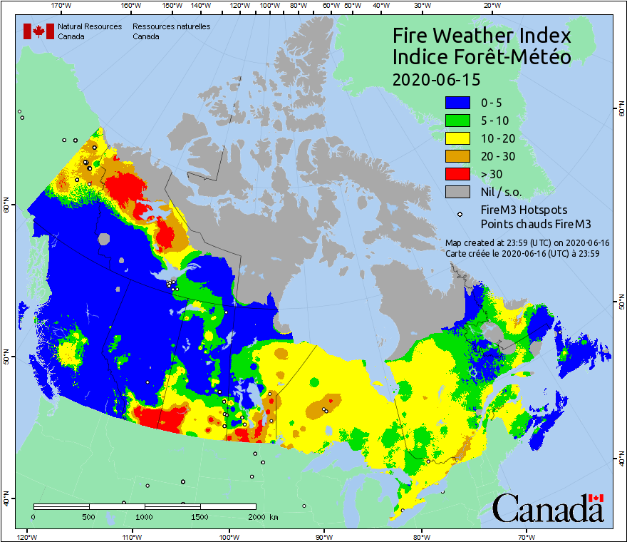 Canadian Wildland Fire Information System | Fire M3 Hotspots