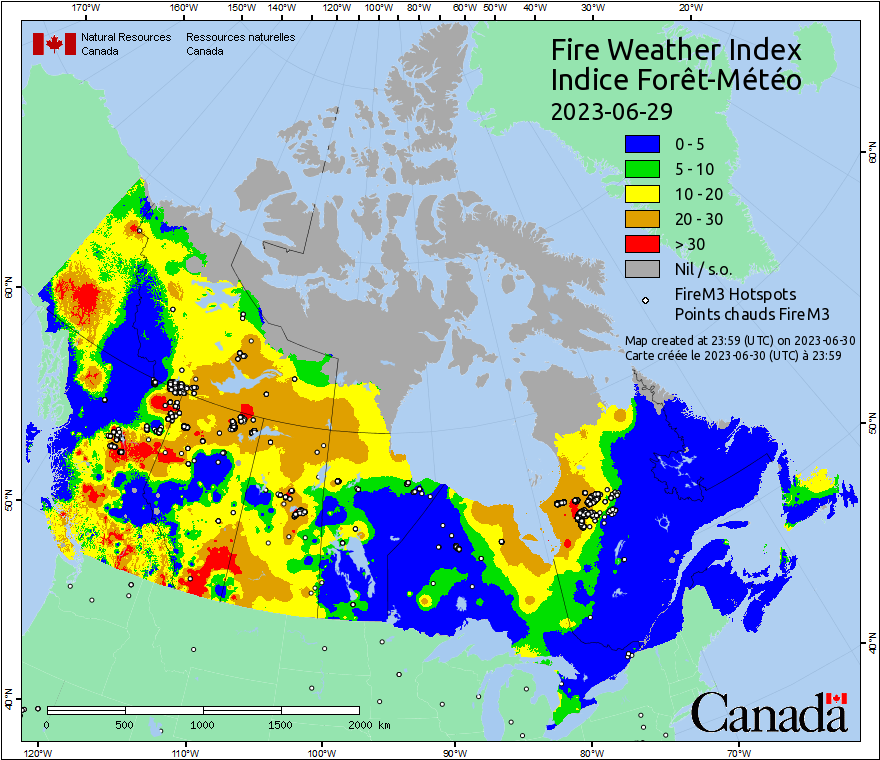 Canadian Wildland Fire Information System | Fire M3 Hotspots