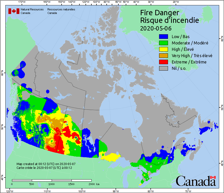 Canadian Wildland Fire Information System | Fire Weather Maps