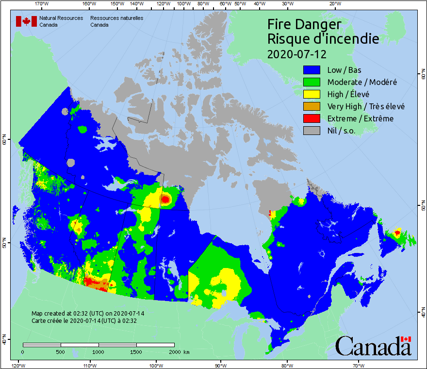 Canadian Wildland Fire Information System | Fire Weather Maps