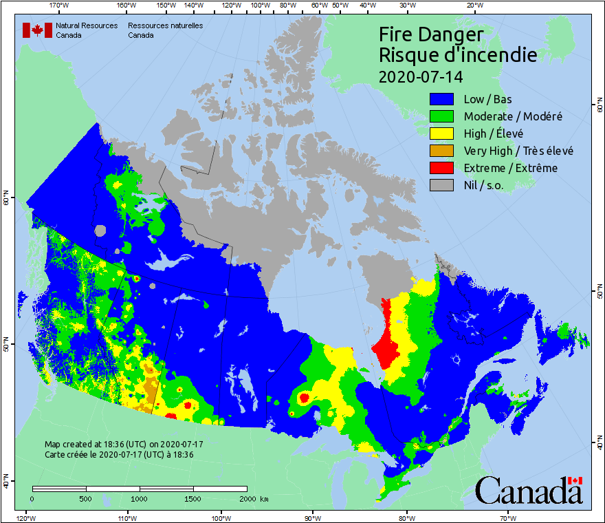 Canadian Wildland Fire Information System | Fire Weather Maps