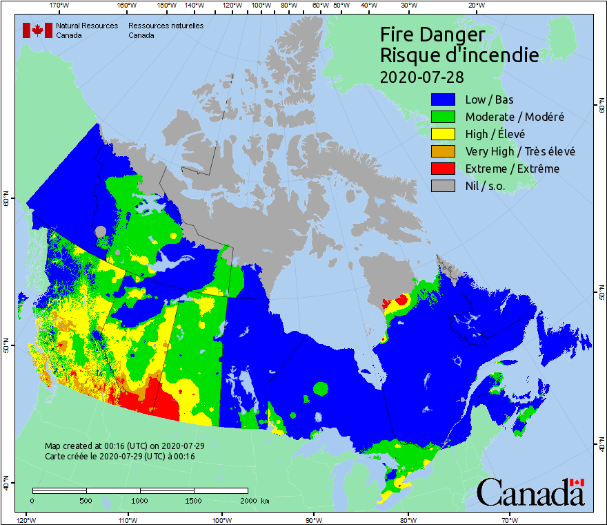 Canadian Wildland Fire Information System | Fire Weather Maps