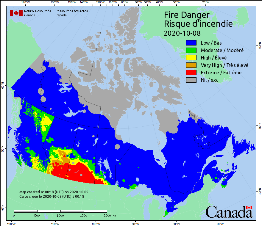 Canadian Wildland Fire Information System | Fire Weather Maps