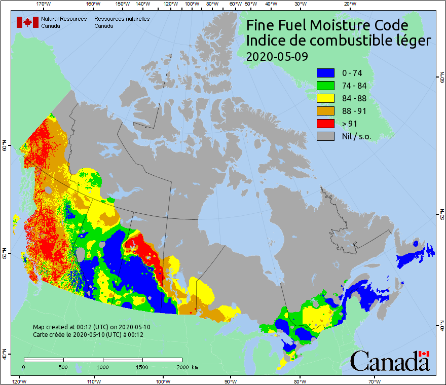 Canadian Wildland Fire Information System | Fire Weather Maps