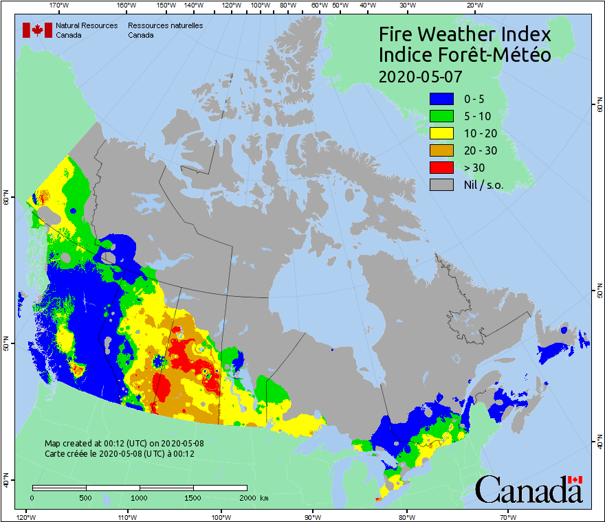 Canadian Wildland Fire Information System | Fire Weather Maps