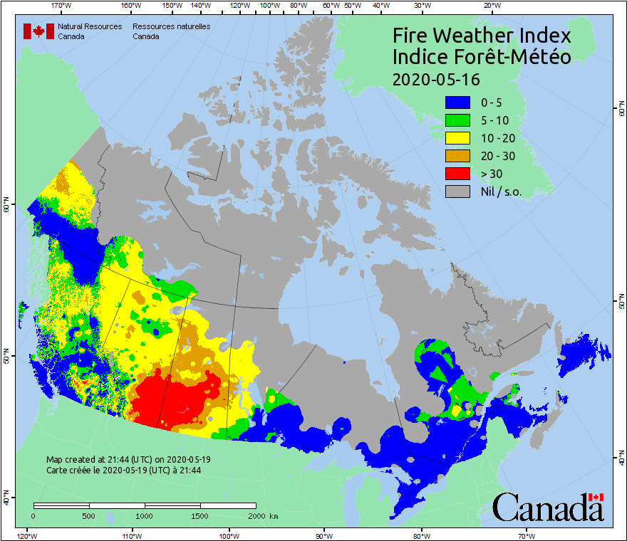 Canadian Wildland Fire Information System | Fire Weather Maps