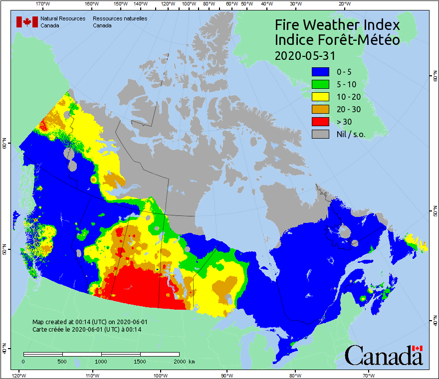 Canadian Wildland Fire Information System | Fire Weather Maps