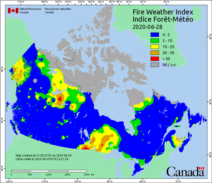 Canadian Wildland Fire Information System | Fire Weather Maps