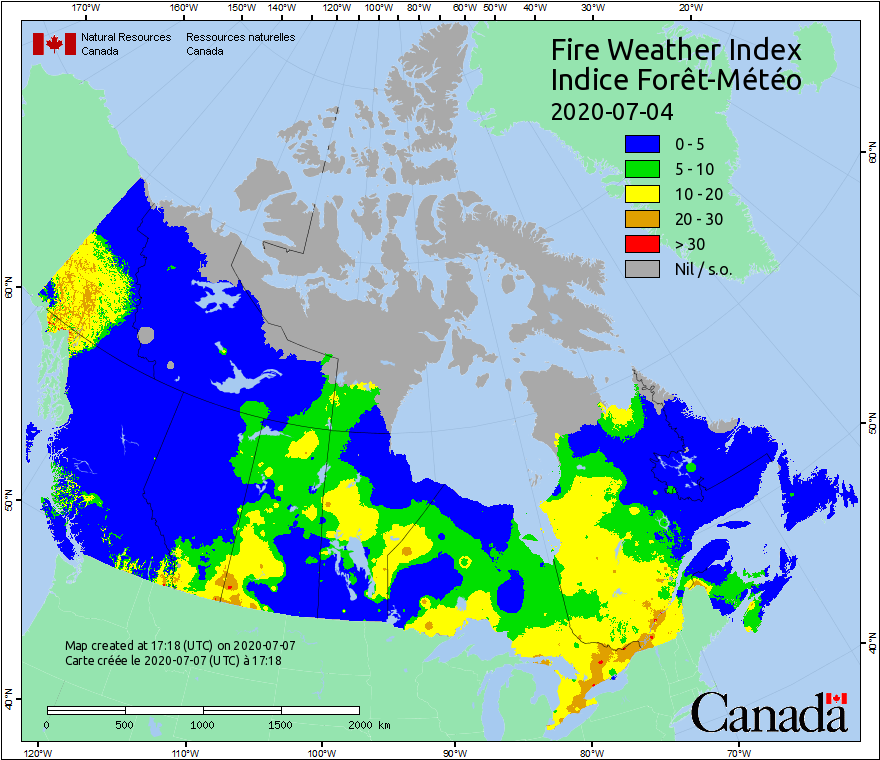 Canadian Wildland Fire Information System | Fire Weather Maps