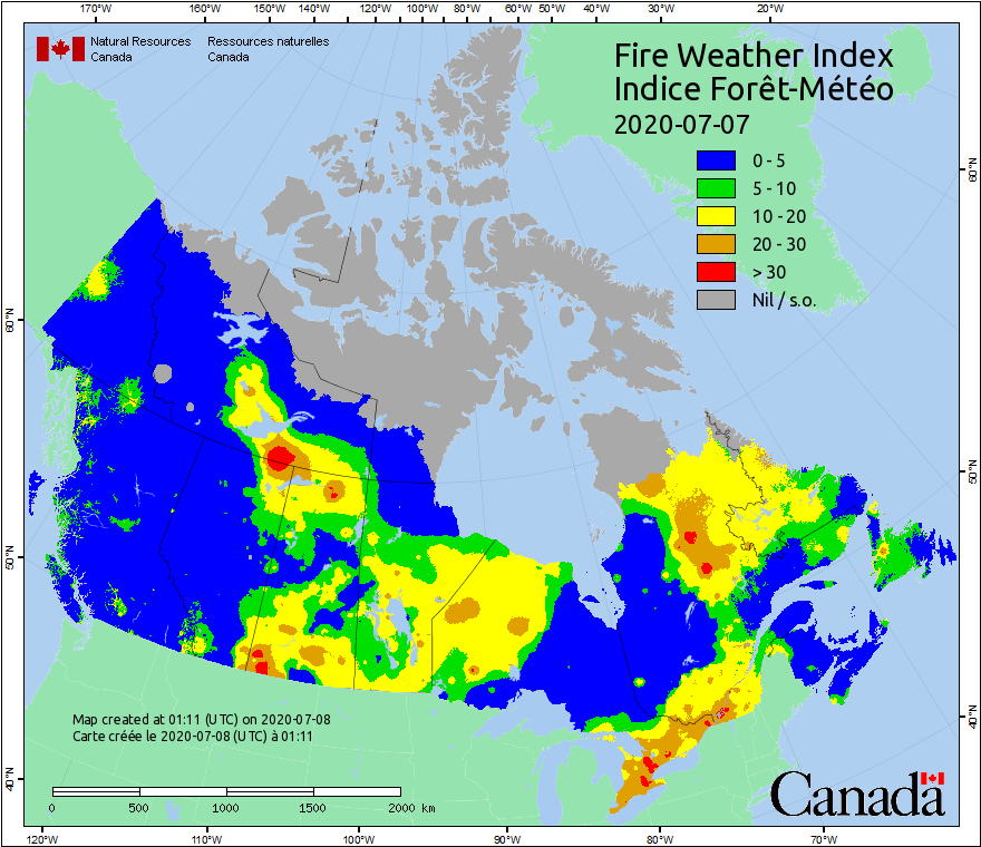 Canadian Wildland Fire Information System | Fire Weather Maps