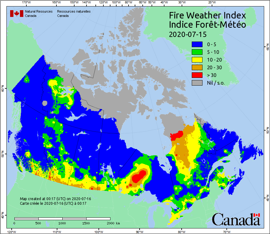 Canadian Wildland Fire Information System | Fire Weather Maps