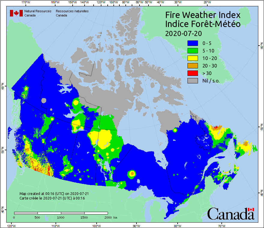 Canadian Wildland Fire Information System | Fire Weather Maps