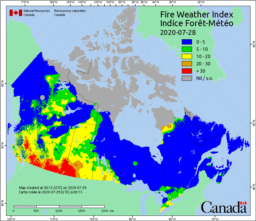 Canadian Wildland Fire Information System | Fire Weather Maps