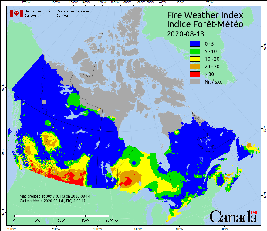 Canadian Wildland Fire Information System | Fire Weather Maps