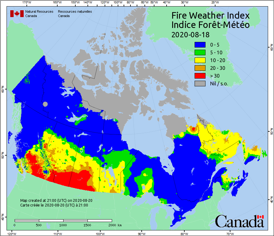Canadian Wildland Fire Information System | Fire Weather Maps