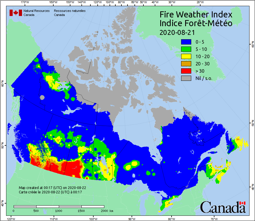 Canadian Wildland Fire Information System | Fire Weather Maps