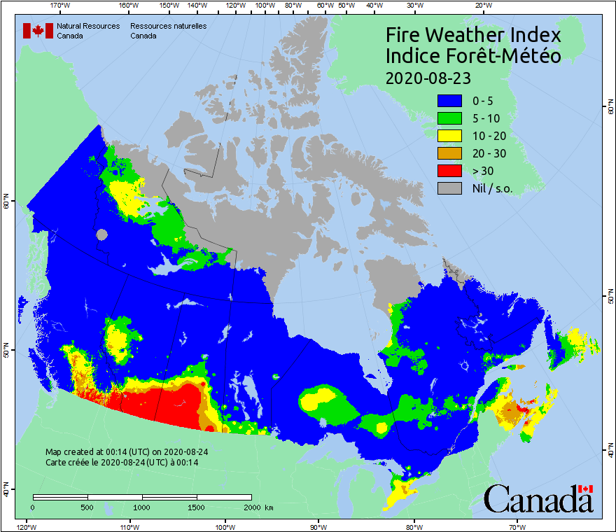 Canadian Wildland Fire Information System | Fire Weather Maps