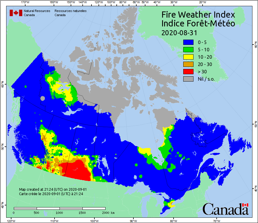 Canadian Wildland Fire Information System | Fire Weather Maps