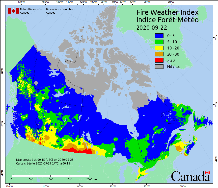 Canadian Wildland Fire Information System | Fire Weather Maps
