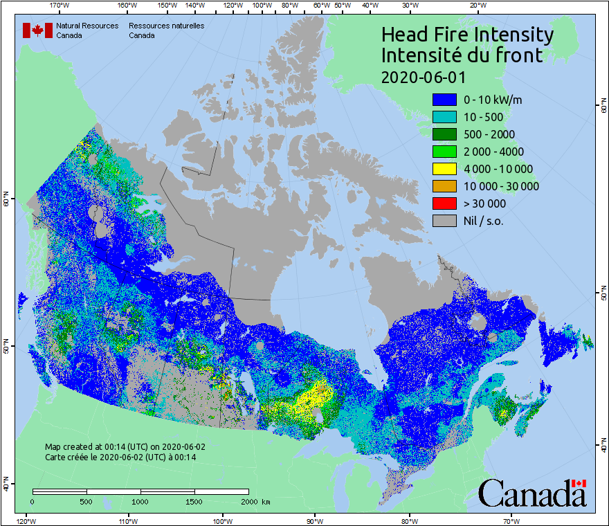 Canadian Wildland Fire Information System | Fire Behavior Maps