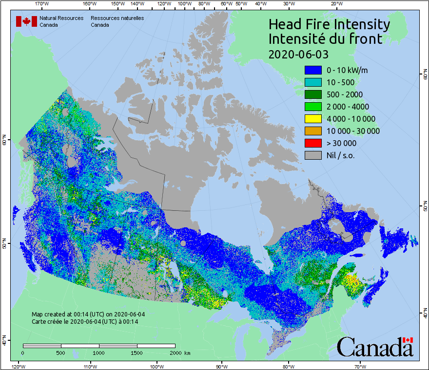 Canadian Wildland Fire Information System | Fire Behavior Maps