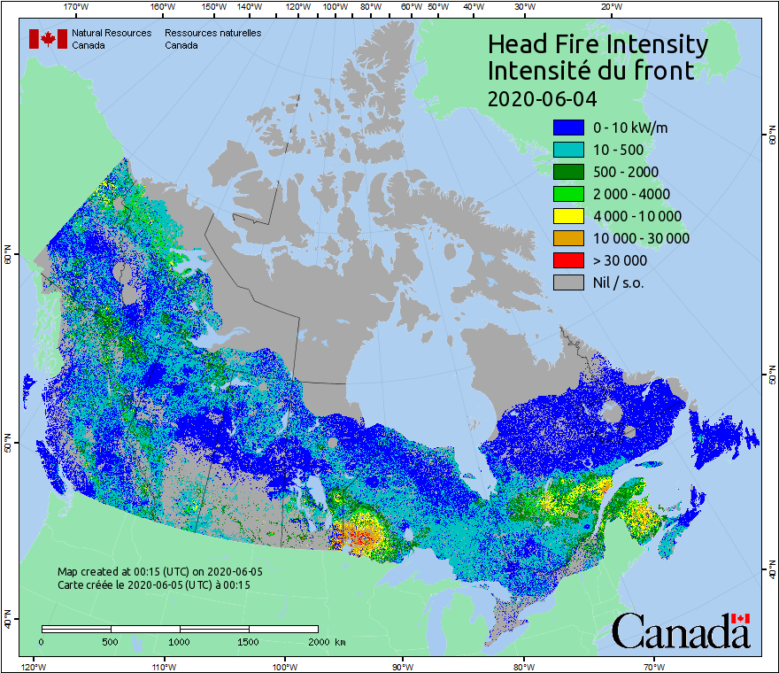 Canadian Wildland Fire Information System | Fire Behavior Maps