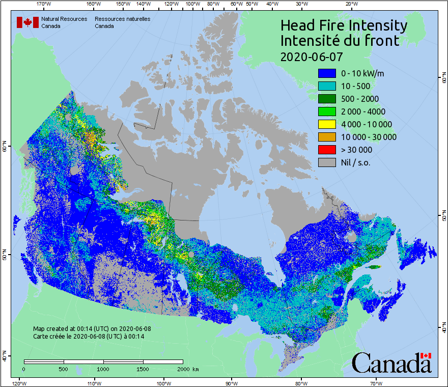 Canadian Wildland Fire Information System | Fire Behavior Maps