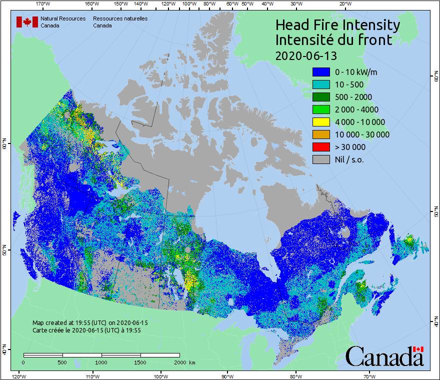 Canadian Wildland Fire Information System | Fire Behavior Maps