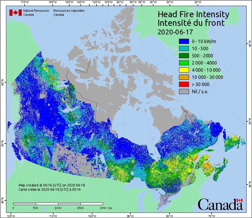 Canadian Wildland Fire Information System | Fire Behavior Maps