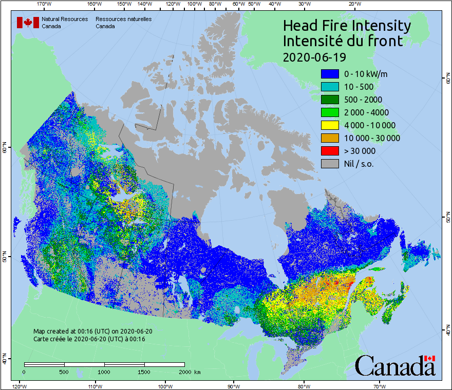 Canadian Wildland Fire Information System | Fire Behavior Maps