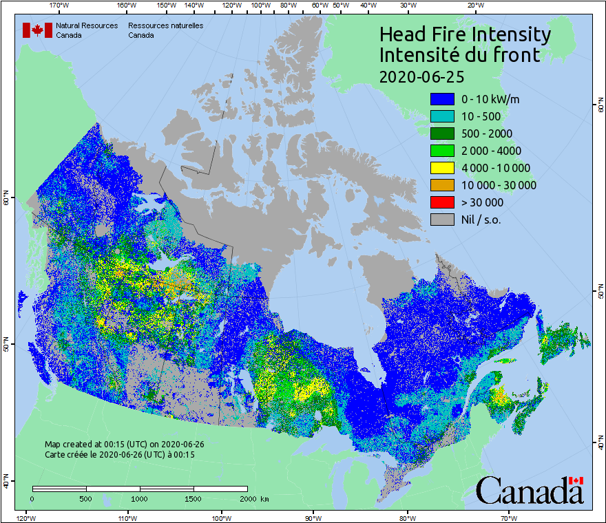 Canadian Wildland Fire Information System | Fire Behavior Maps