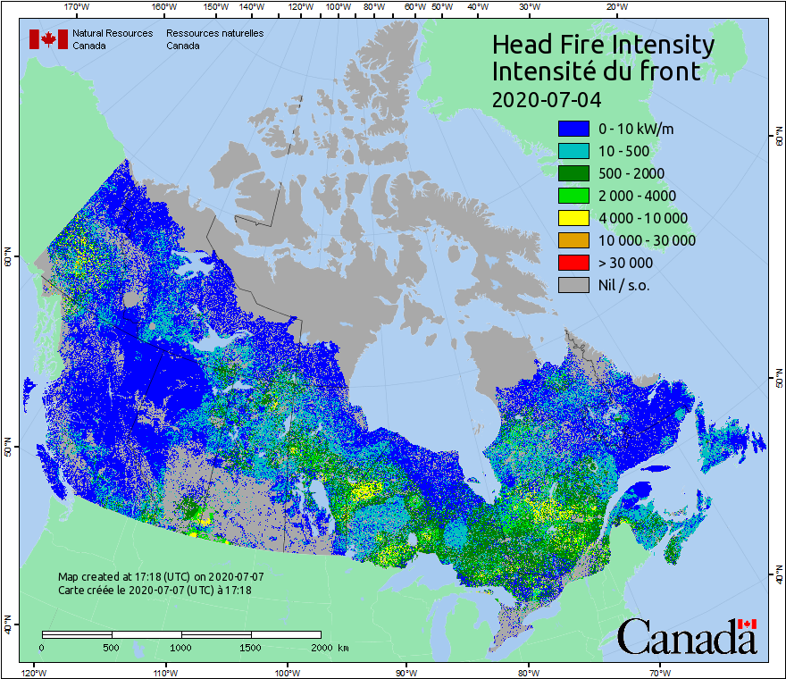 Canadian Wildland Fire Information System | Fire Behavior Maps