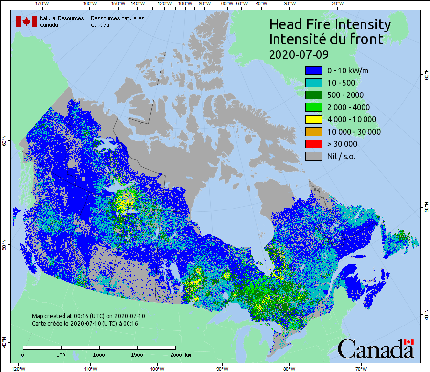 Canadian Wildland Fire Information System | Fire Behavior Maps