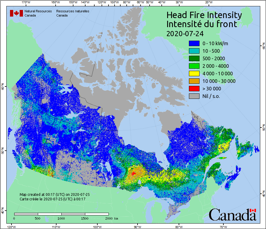 Canadian Wildland Fire Information System | Fire Behavior Maps