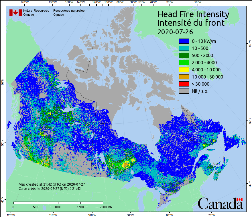 Canadian Wildland Fire Information System | Fire Behavior Maps