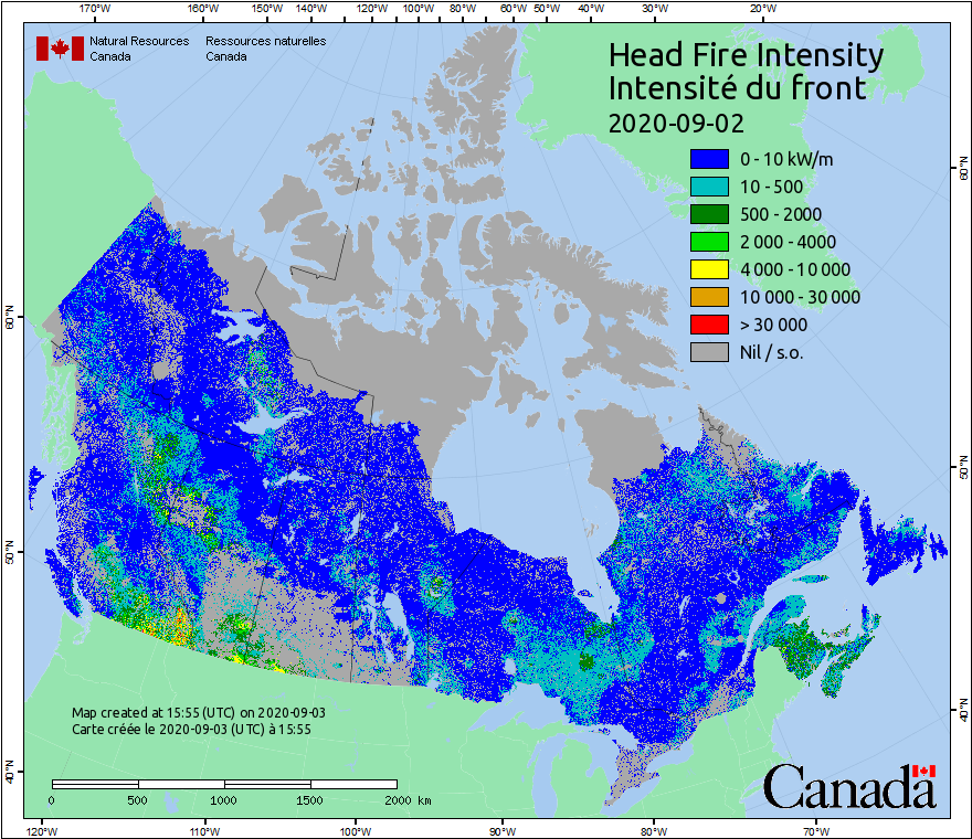 Canadian Wildland Fire Information System | Fire Behavior Maps