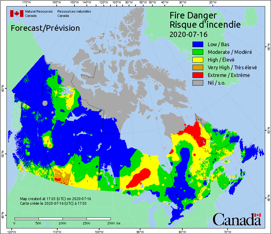 Canadian Wildland Fire Information System | Fire Weather Maps