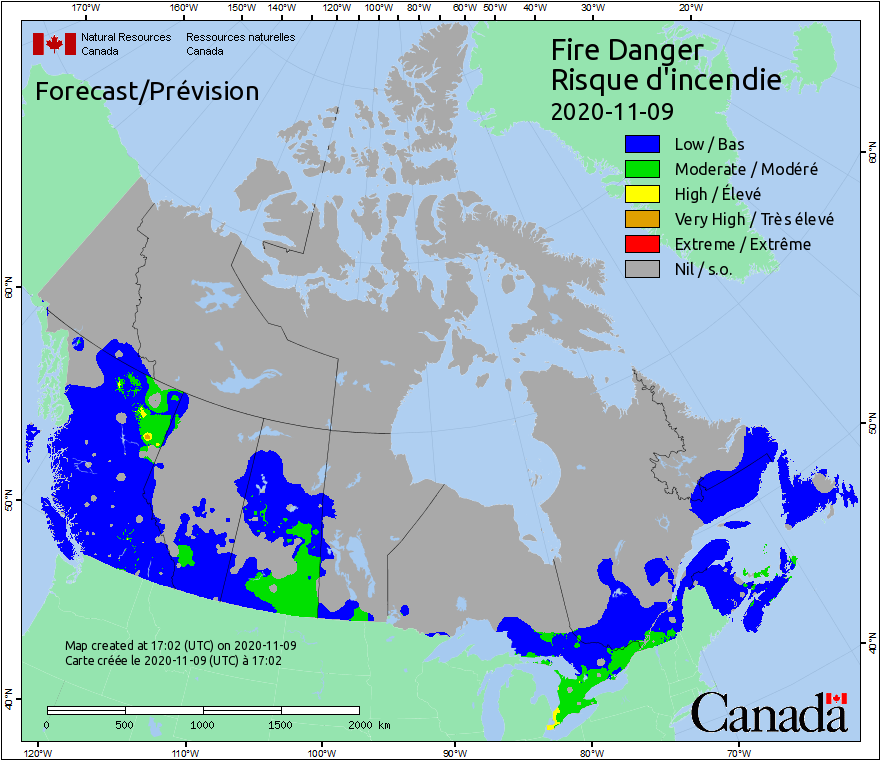 Canadian Wildland Fire Information System | Fire Weather Maps