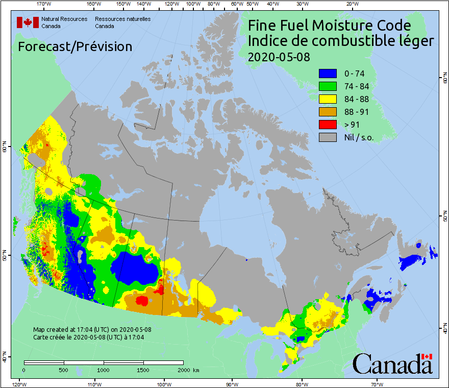 Canadian Wildland Fire Information System | Fire Weather Maps
