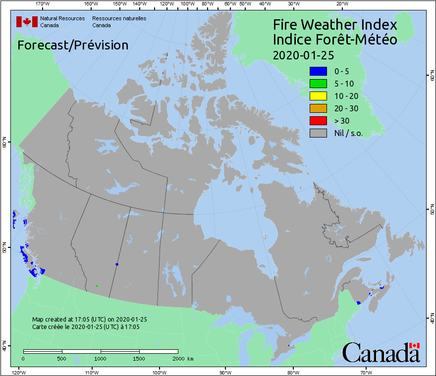 Canadian Wildland Fire Information System | Fire Weather Maps