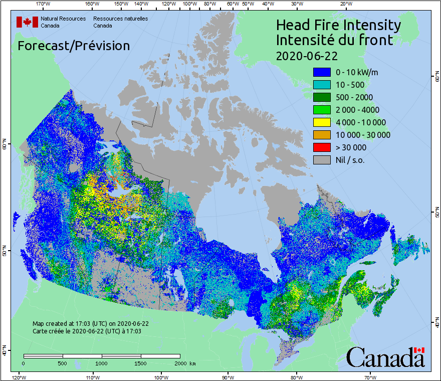 Canadian Wildland Fire Information System | Fire Behavior Maps