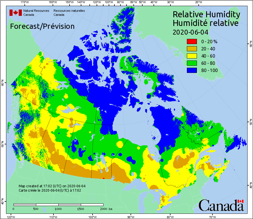 Canadian Wildland Fire Information System | Weather Maps