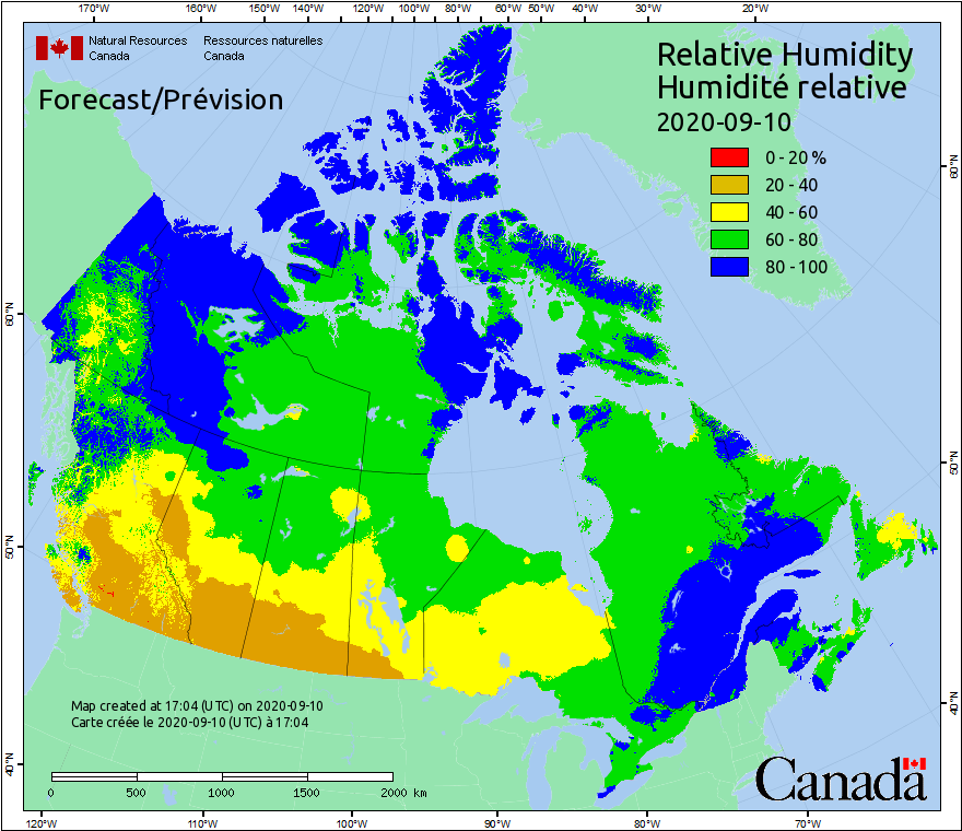 Canadian Wildland Fire Information System | Weather Maps