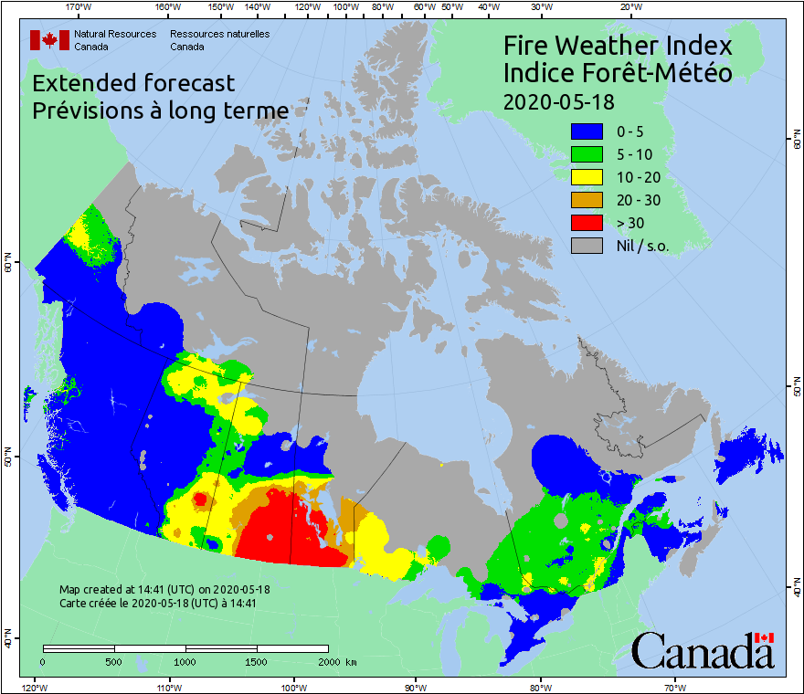 Canadian Wildland Fire Information System | Fire Weather Maps