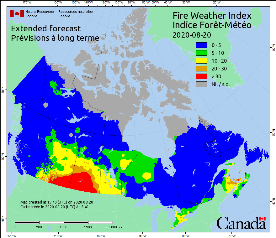 Canadian Wildland Fire Information System | Fire Weather Maps