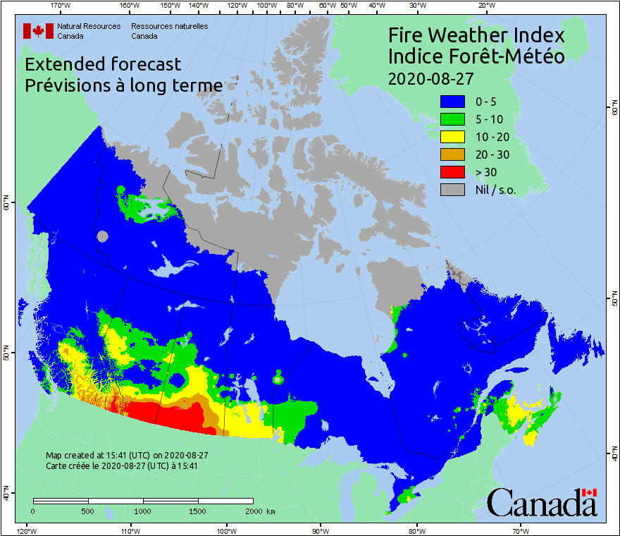 Canadian Wildland Fire Information System | Fire Weather Maps