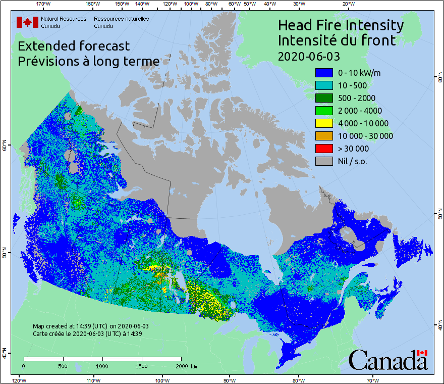 Canadian Wildland Fire Information System | Fire Behavior Maps