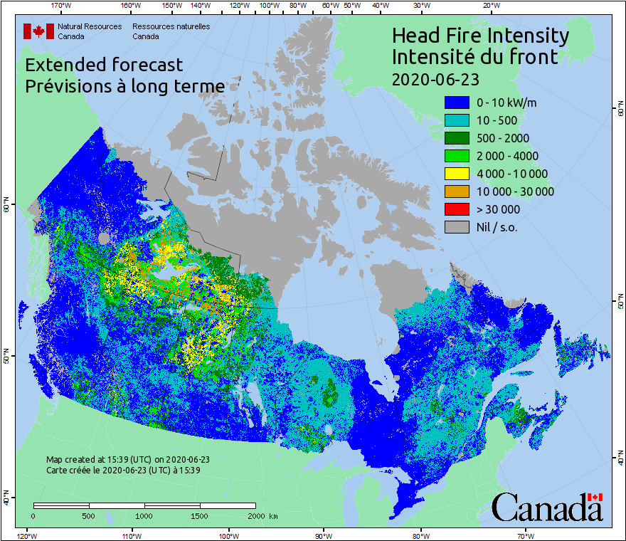 Canadian Wildland Fire Information System | Fire Behavior Maps