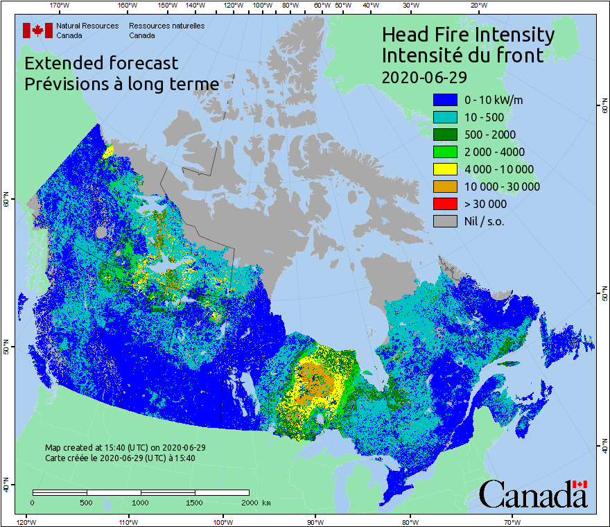 Canadian Wildland Fire Information System | Fire Behavior Maps
